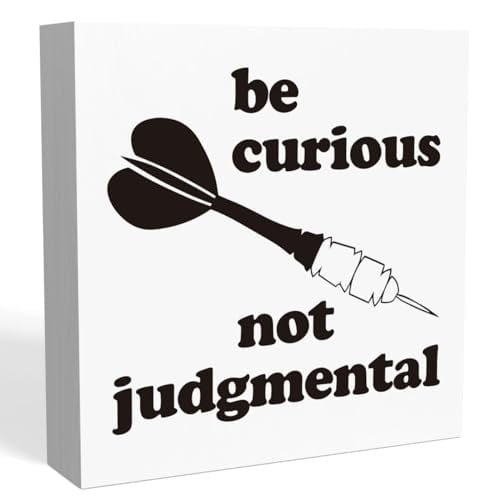5x5 inch Positive Ted Gift Lasso Be Curious Not Judgemental Sign - Home ...