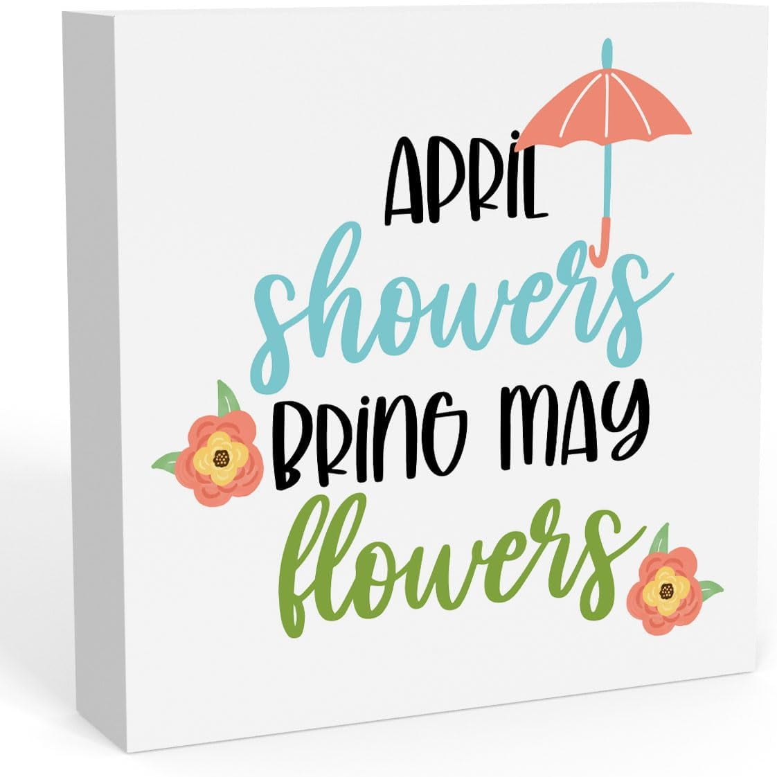 5x5 inch Spring Decor, Spring Decorations for Home Office, April ...