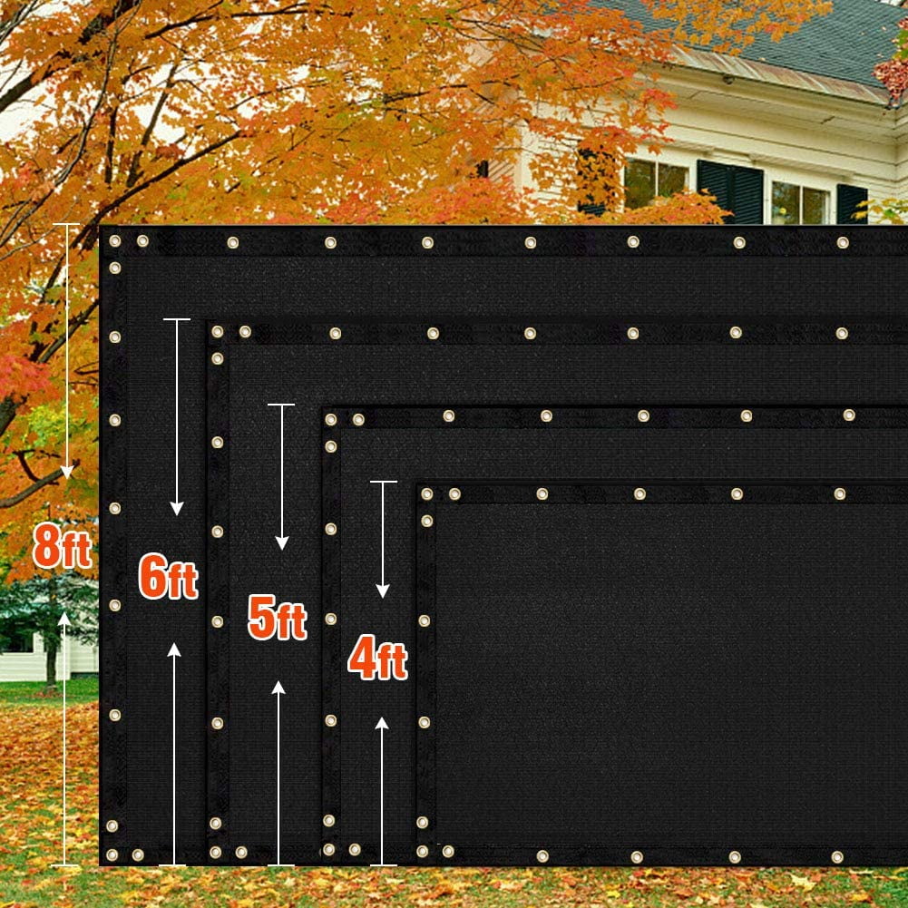 5x50ft Privacy Screen Fence, Outdoor Windscreen Mesh Shade Sail Net ...