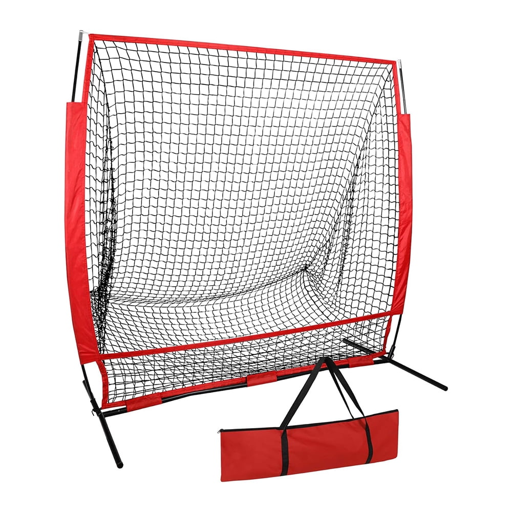5x5ft Portable Baseball and Softball Net, Practice Hitting and Pitching ...