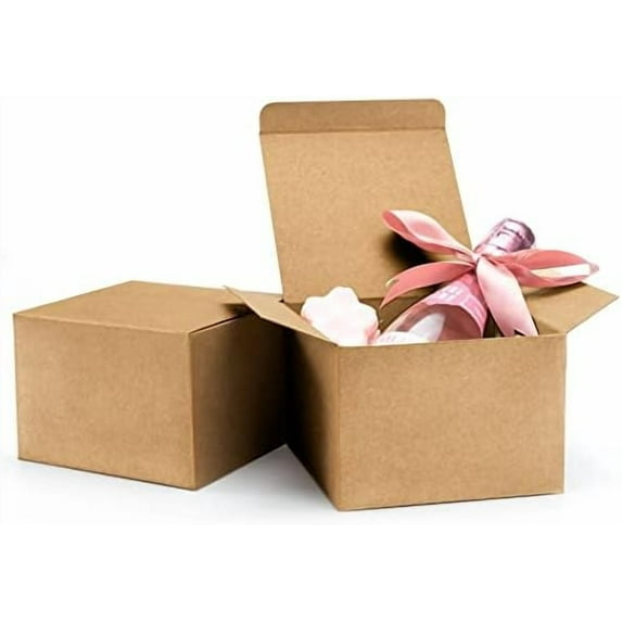 5x5x3.5 Brown Gift Boxes, 20 PCS Gift Boxes with Lids for Presents ...