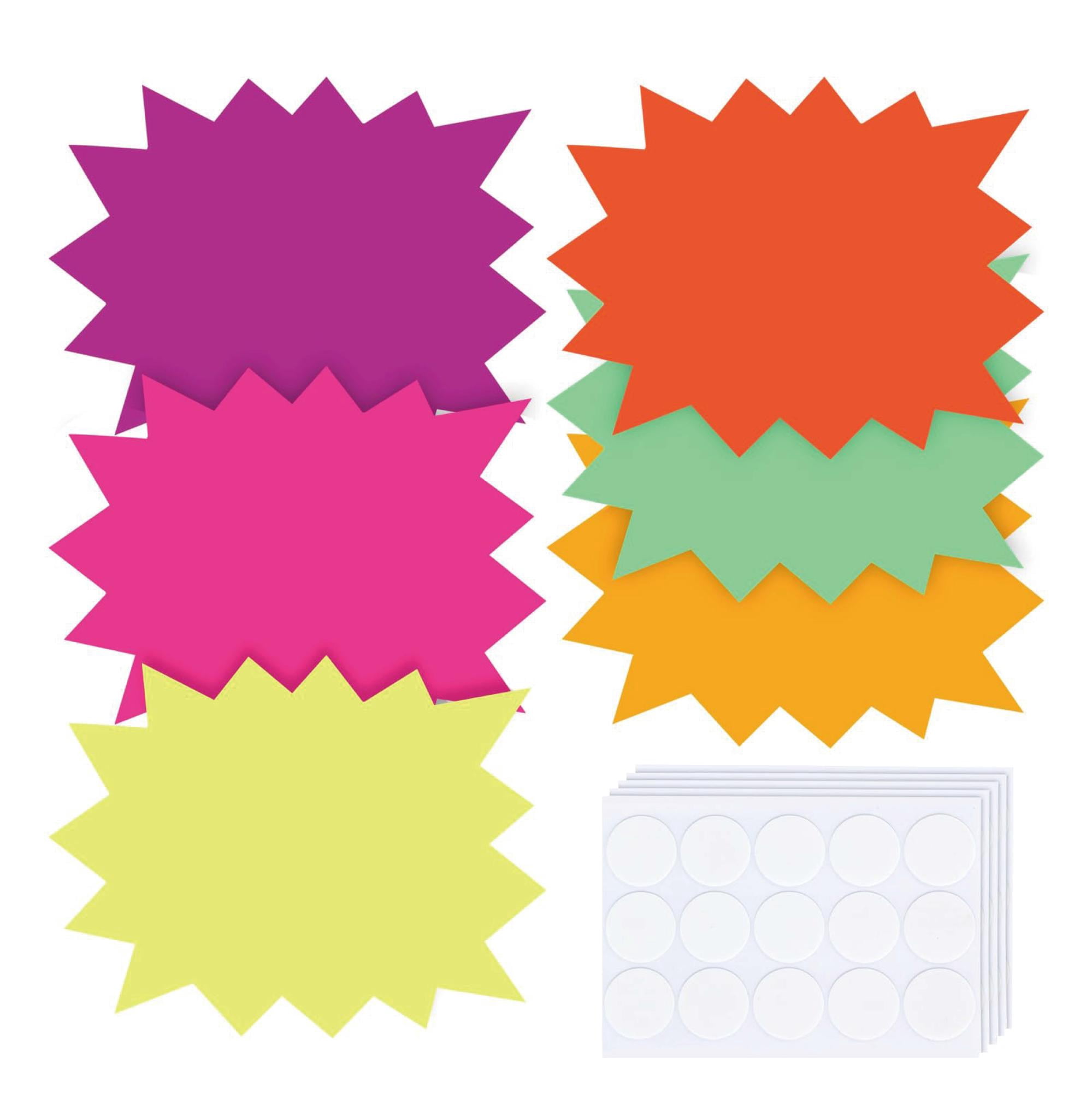 5x6.6 Inch 60Pcs Burst Star Signs for Retail,Garage Sale Sign,Yard Sale ...