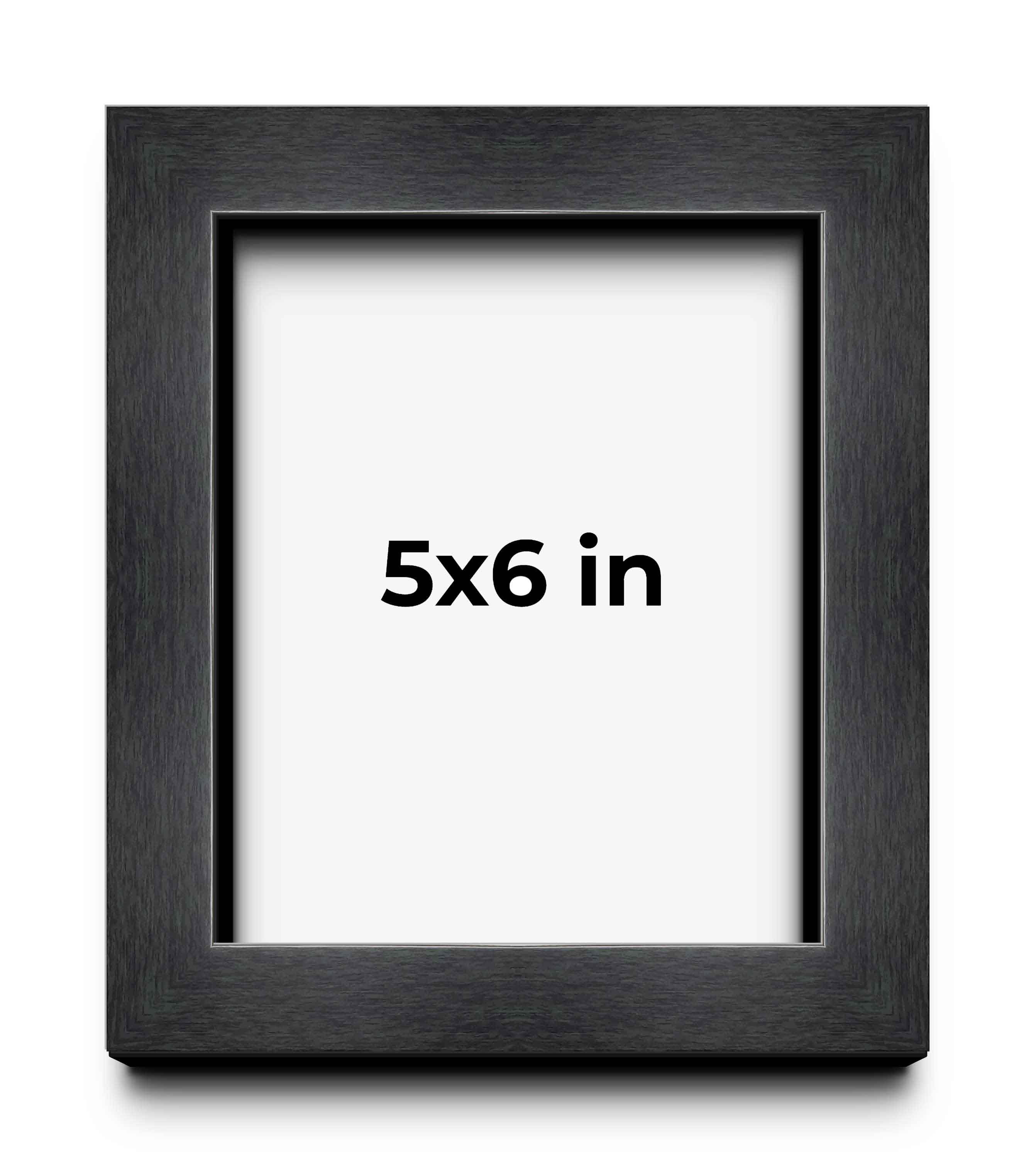 5x6 Black Shadowbox Frame - Interior Size 5x6 by 1 Inches - Made to ...