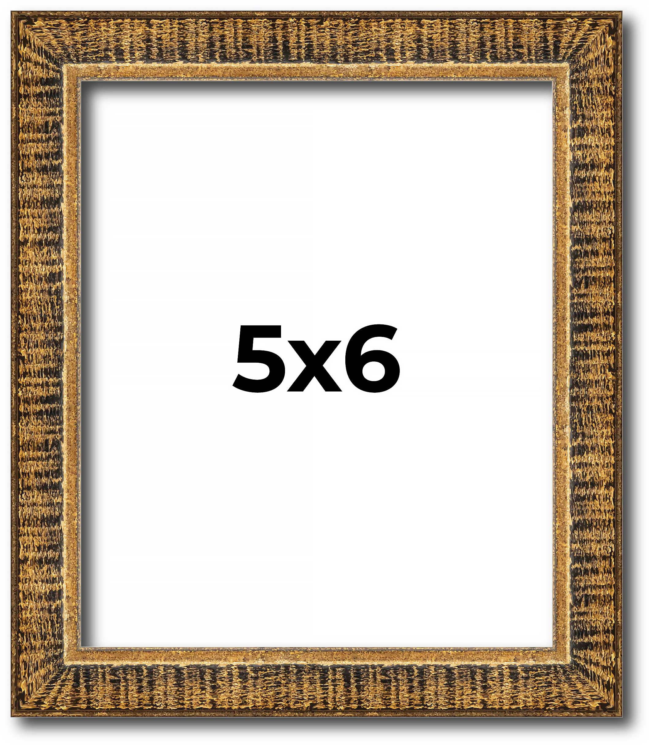 5x6 Frame Gold Solid Wood Picture Frame - Complete Modern Photo Frame ...