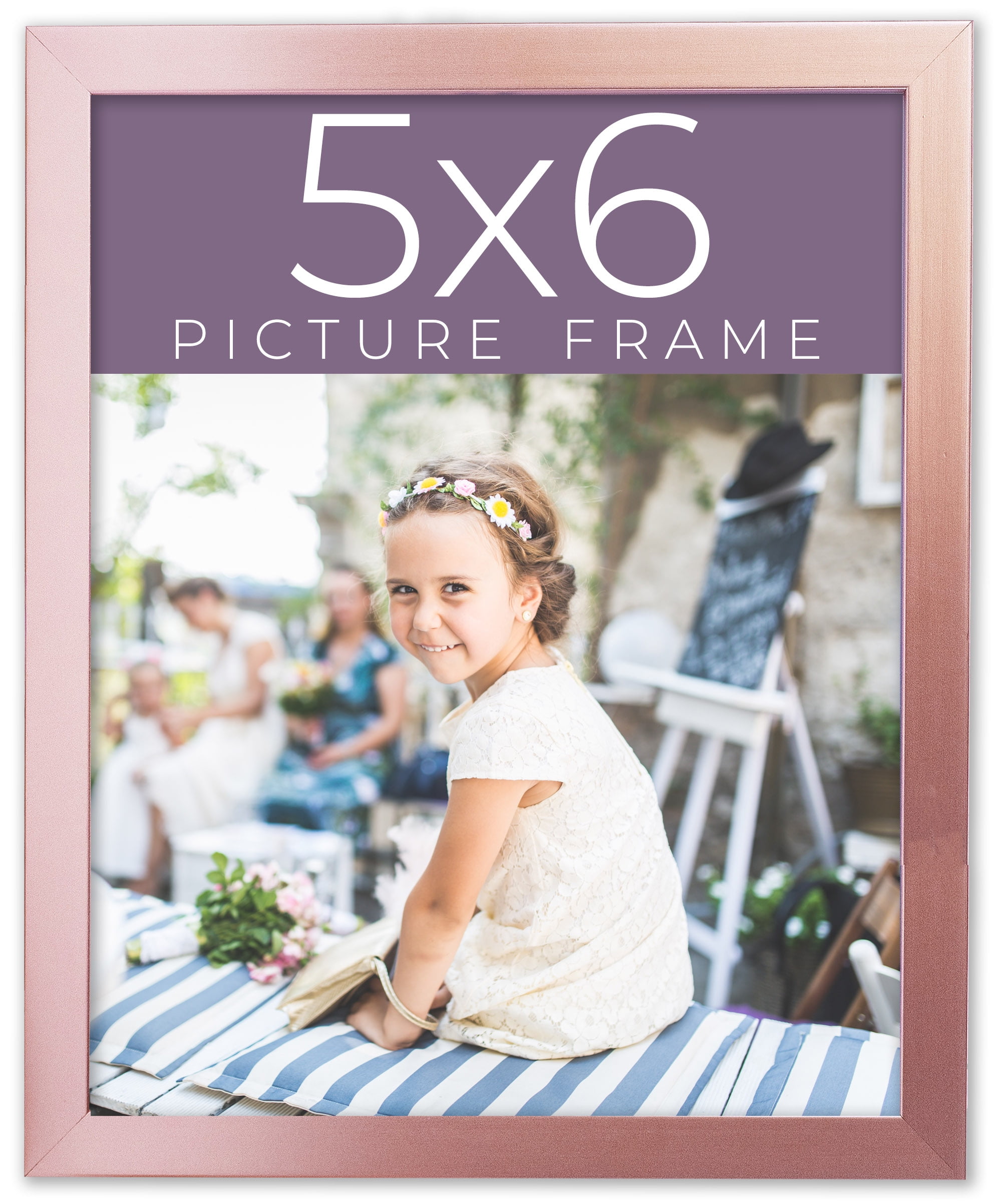 5x6 In Frame Pink Real Wood Picture Frame Width 0.75 inches | Interior ...