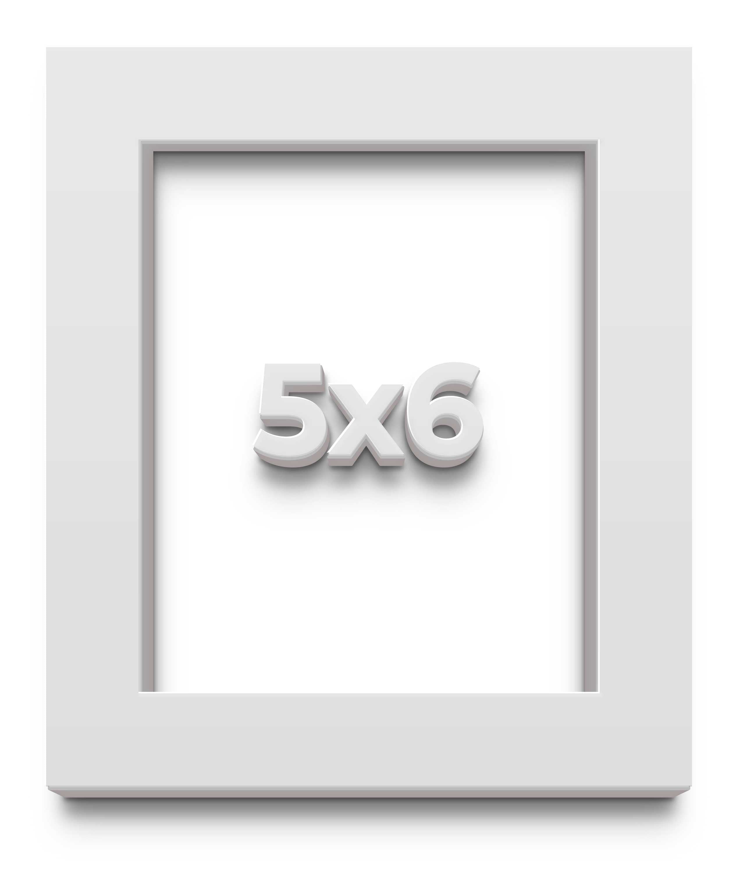 5x6 Shadow Box High Gloss White Display Frame | 1.625 Inches Deep | 1 ...