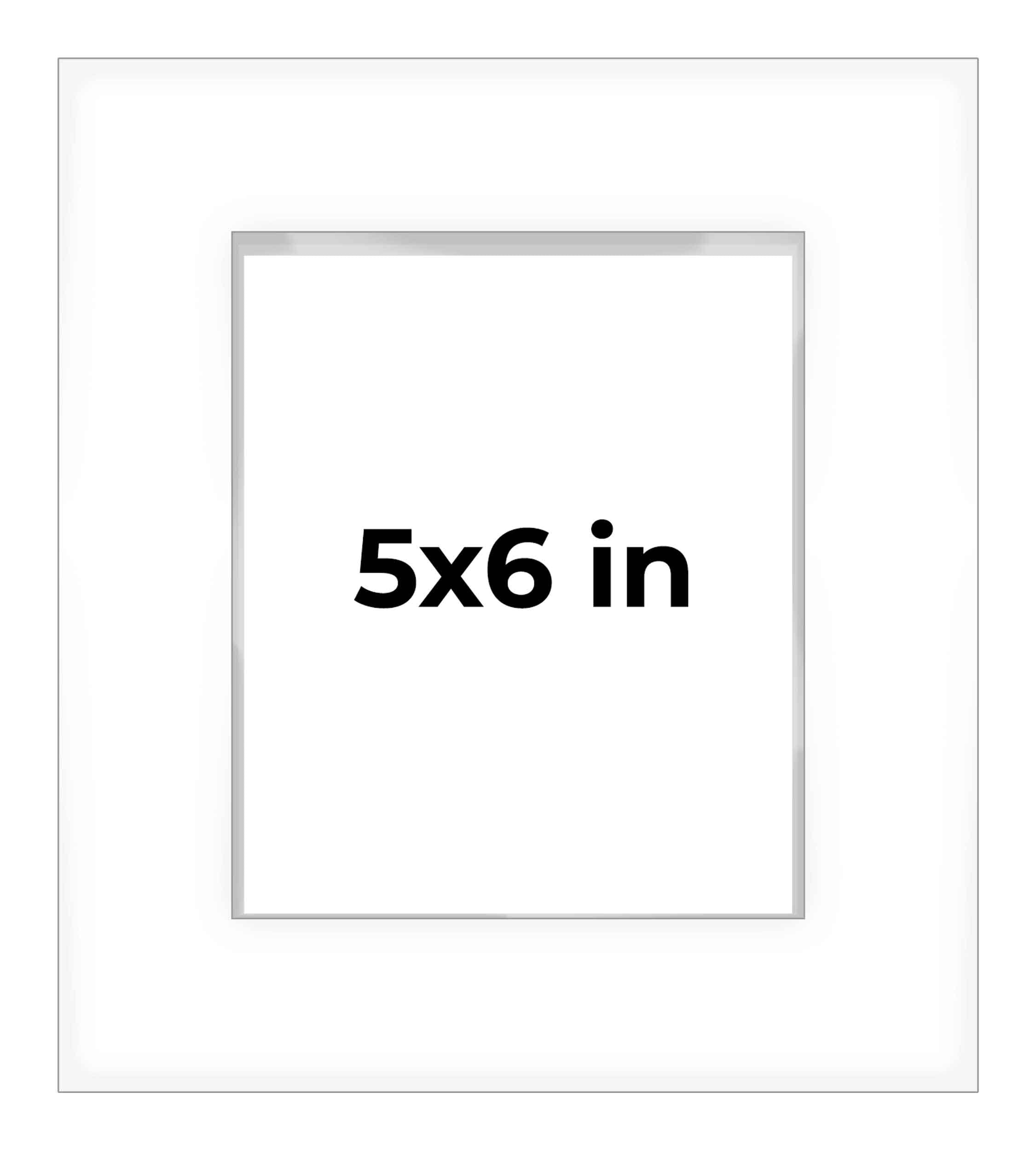 5x6 White Shadowbox Frame - Interior Size 5x6 by 1 Inch - Made to ...