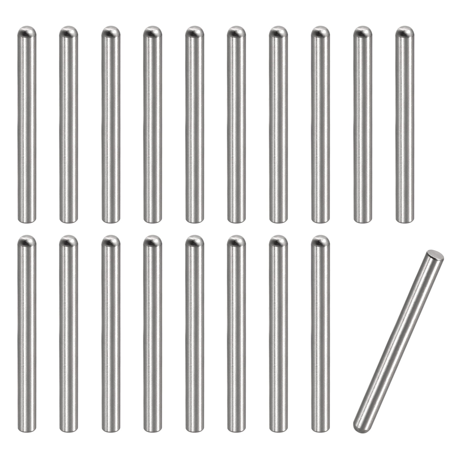 5x60mm Dowel Pins, 20pcs 304 Stainless Steel Round Head Flat Chamfered ...