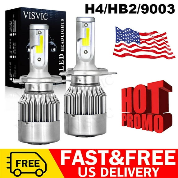 5x7 7x6 LED Headlight H4 Halo Projector Hi-Lo Beam For Chevy Corvette ...