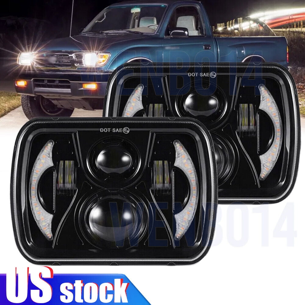 5x7" 7x6" LED Headlights DRL For Toyota 82-95 Pickup / For Tacoma ...