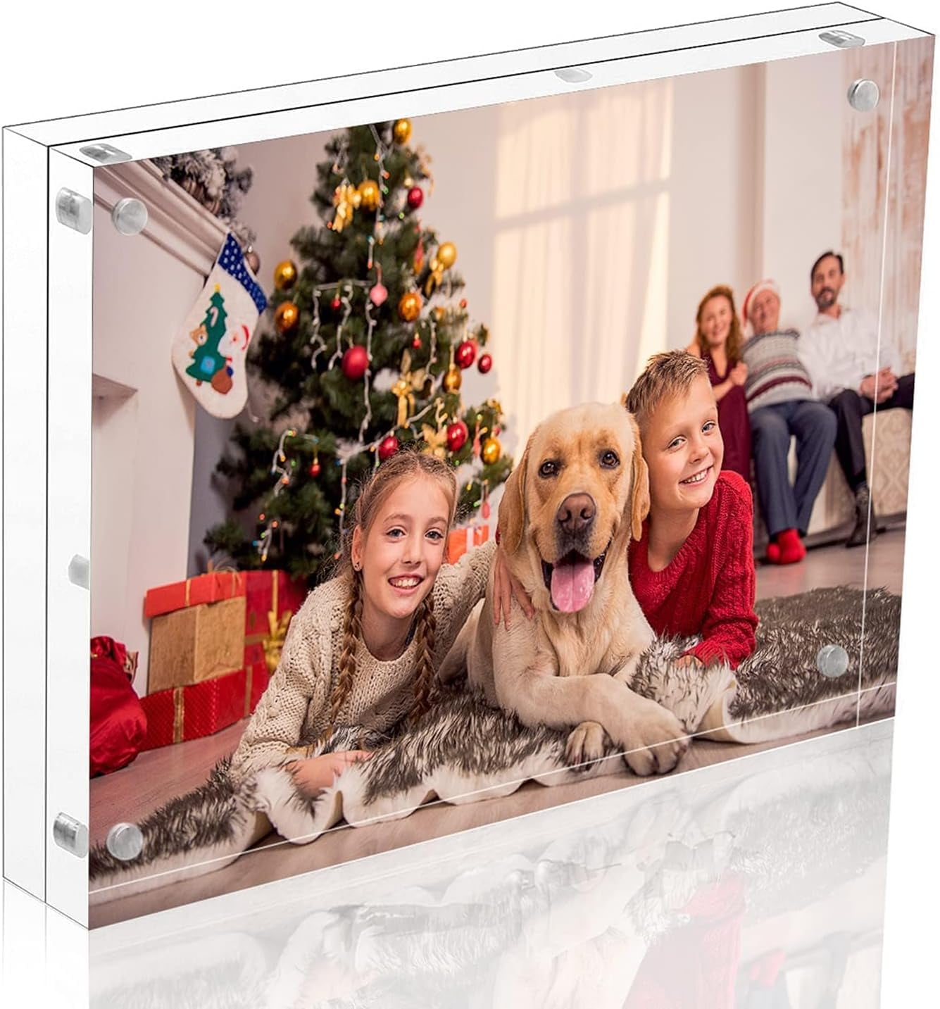 5x7 Acrylic Frame, Clear Picture Frame 20% Thicker Block,Frameless ...