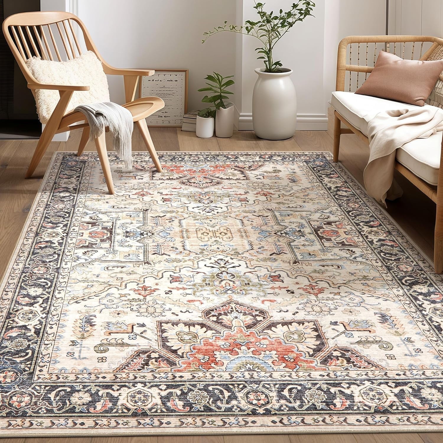 5x7 Area Rug Big Carpet for Living Room Bedroom Home Decor Washable ...