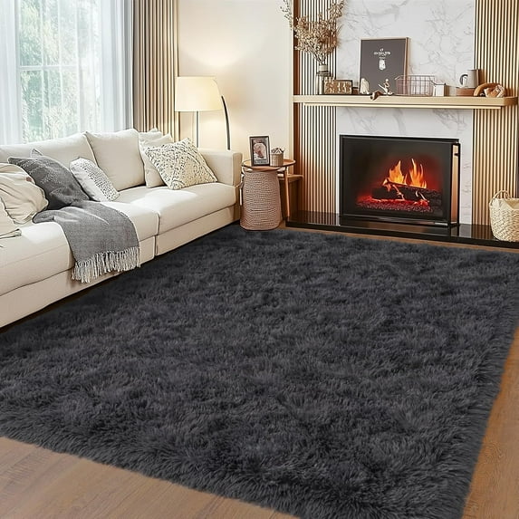 5x7 Area Rug for Living Room Bedroom, Ultra Soft Fluffy Shag Large ...