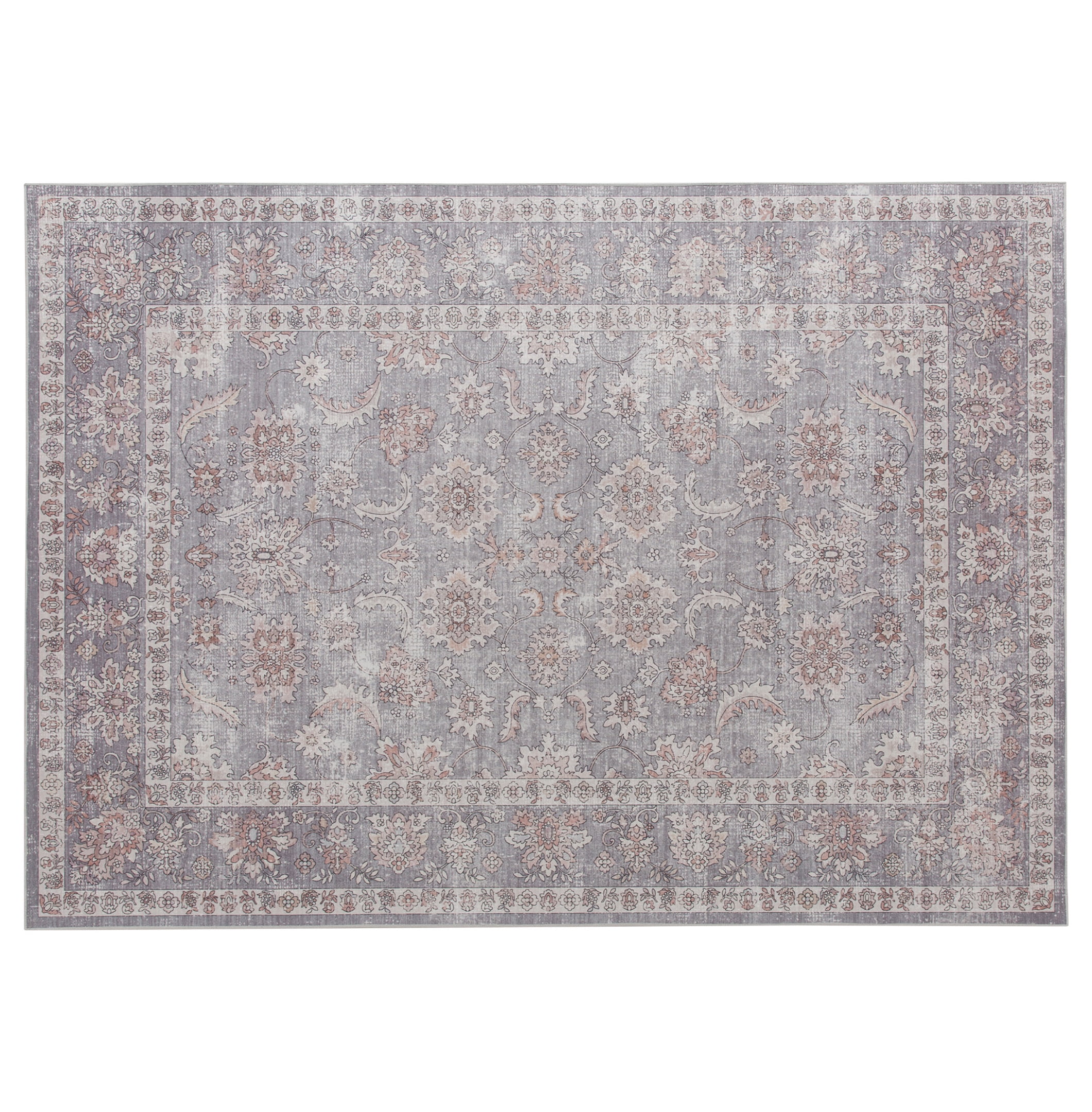 5x7 Area Rug Washable, Non-Slip Flower Rug for Living Room Bedroom ...