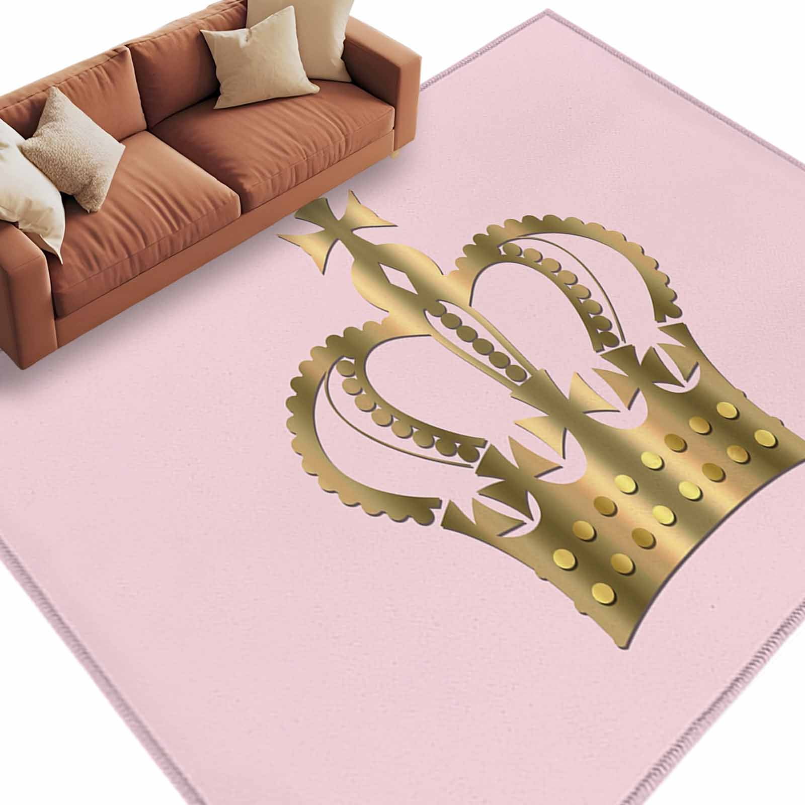 5x7 Area Rugs for Living Room, Golden Crown Non Slip Area Rugs for ...