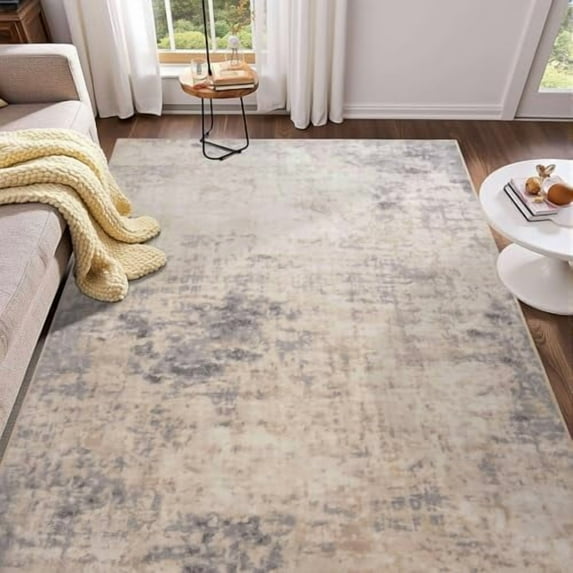 5x7 Area Rugs for Living Room, Machine Washable Rugs Modern Abstract ...