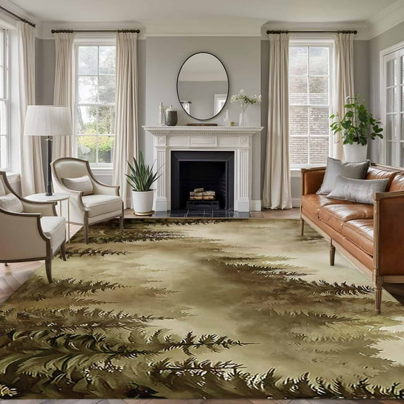 5x7 Area Rugs for Living Room, Mountain Non Slip Area Rugs for Kitchen ...
