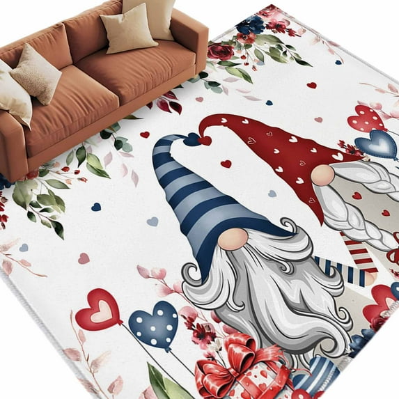 5x7 Area Rugs for Living Room, Pink Valentine's Day Non Slip Area Rugs ...