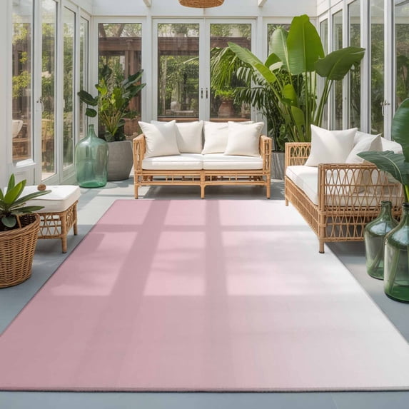 5x7 Area Rugs for Living Room, Pink White Ombre Non-Slip Area Rugs for ...