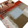 5x7 Area Rugs for Living Room, Red Brown Non Slip Area Rugs for Kitchen ...