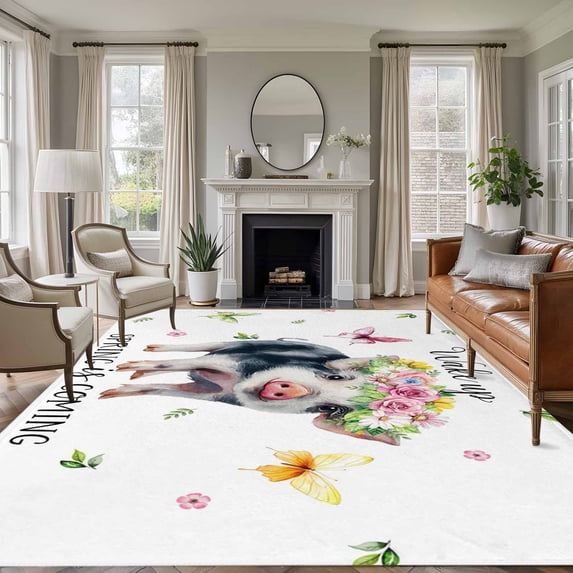 5x7 Area Rugs for Living Room, Spring Pig Non Slip Area Rugs for ...