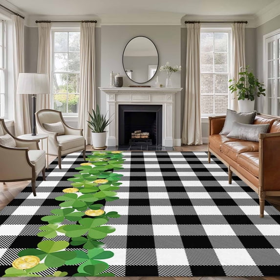 5x7 Area Rugs for Living Room, St. Patrick's Day Non Slip Area Rugs for ...