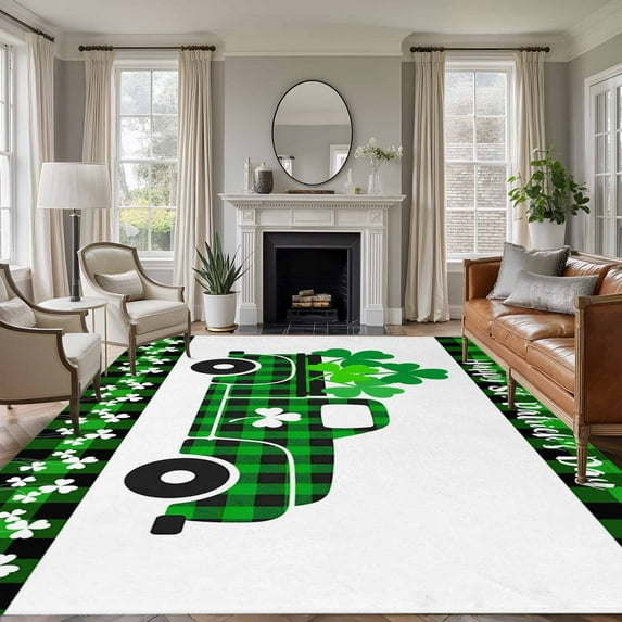 5x7 Area Rugs for Living Room, St. Patrick's Day Non Slip Area Rugs for ...