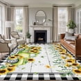 5x7 Area Rugs for Living Room, Sunflowers Non Slip Area Rugs for ...
