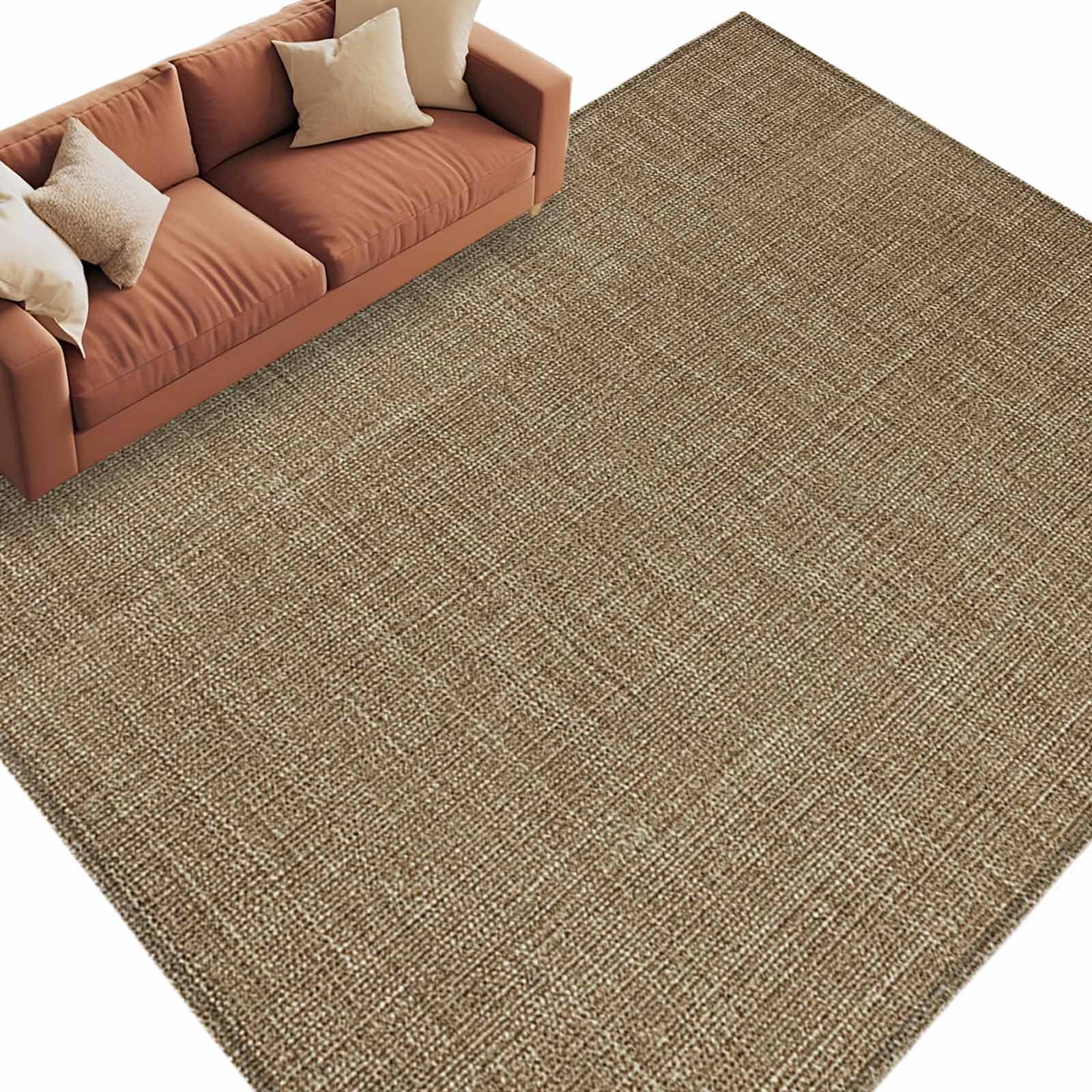 5x7 Area Rugs for Living Room, Vintage Brown Non Slip Area Rugs for ...
