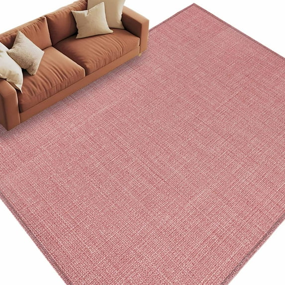 5x7 Area Rugs for Living Room, Vintage Peach Pink Non Slip Area Rugs ...