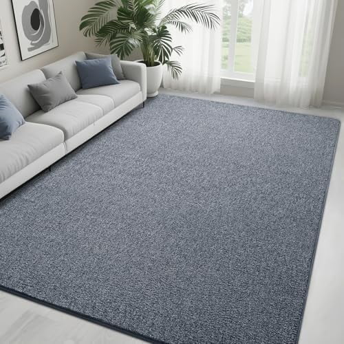 5x7 Area Rugs for Bedroom Living Room, Blue Soft Low-Pile Modern Indoor ...