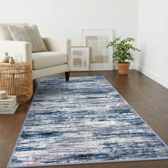 5x7 Area Rugs for Living Room Washable Rugs Abstract Area Rug Non slip ...
