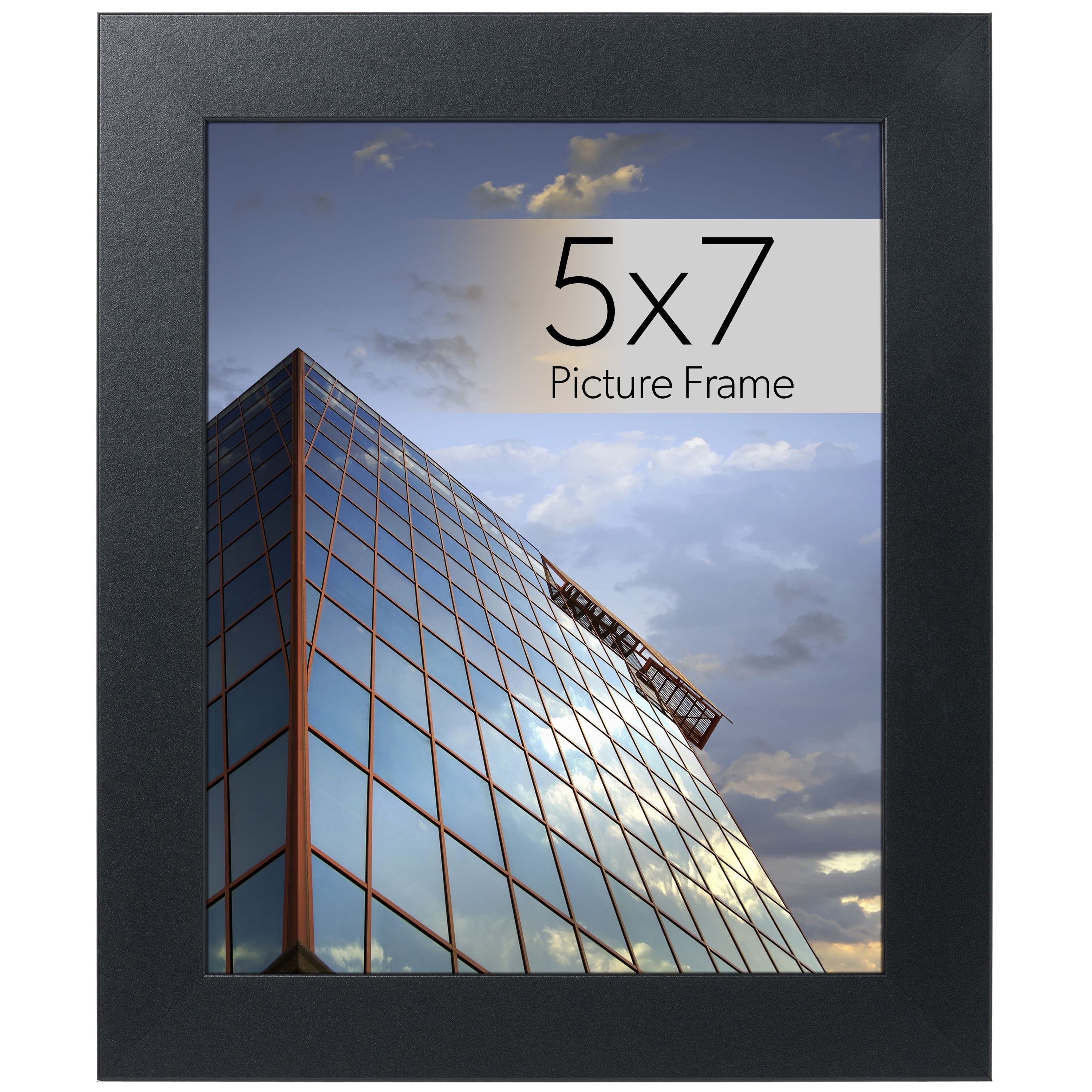 5x7 Black Picture Frame for Tabletop Display with Easel-back Design ...