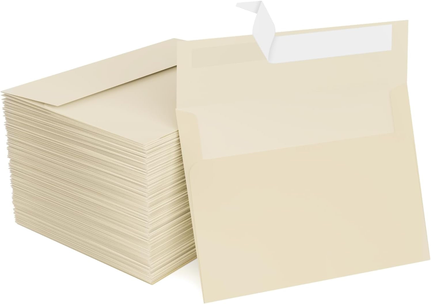 5x7 Cream Envelopes 1000 Pack, A7 Self Seal Printable Ivory Envelopes ...