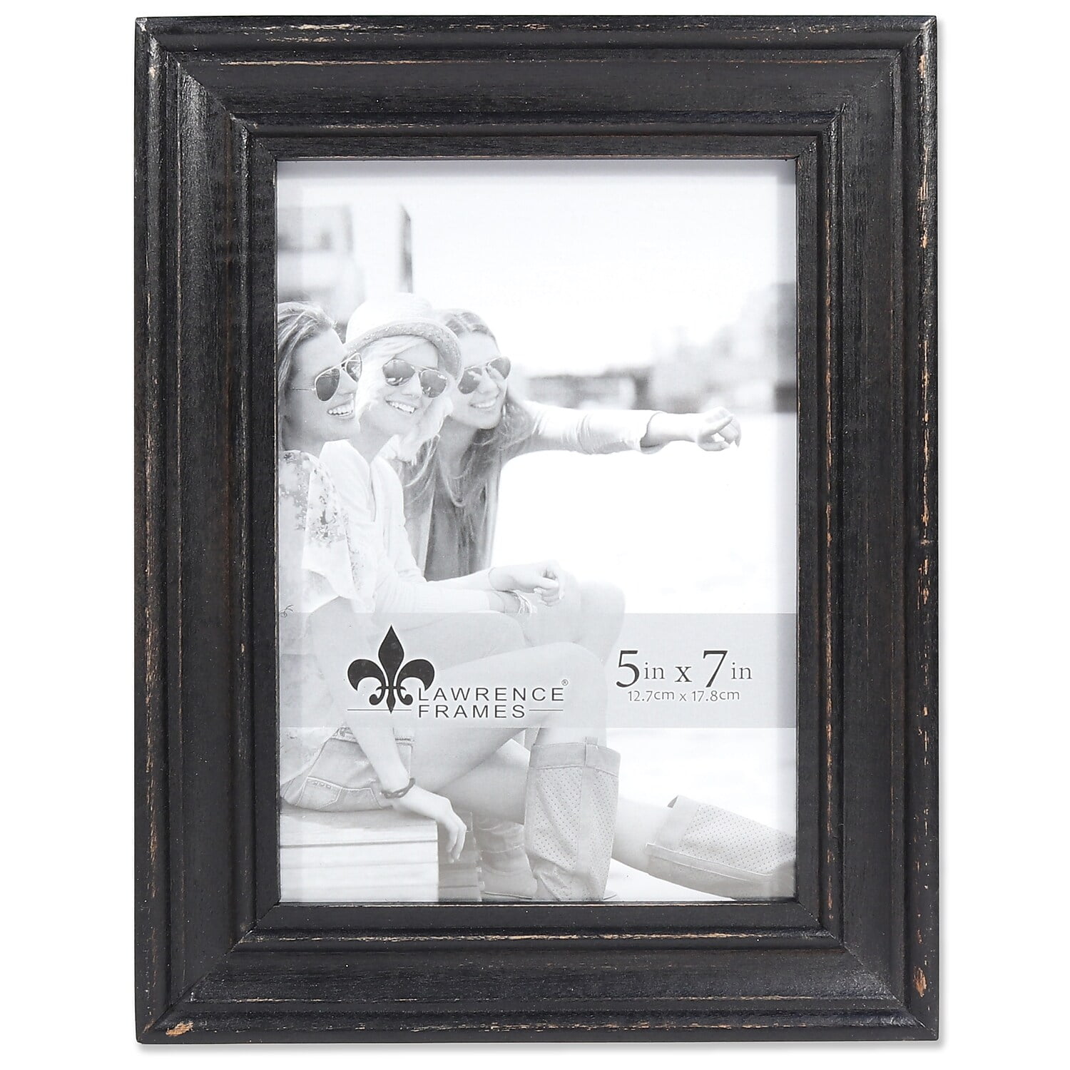 5x7 Durham Weathered Black Wood Picture Frame - Walmart.com