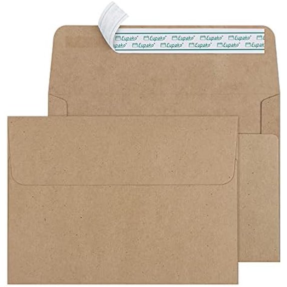 5x7 Envelopes Self Seal 250 Pack, Brown A7 Envelopes, Kraft Paper ...