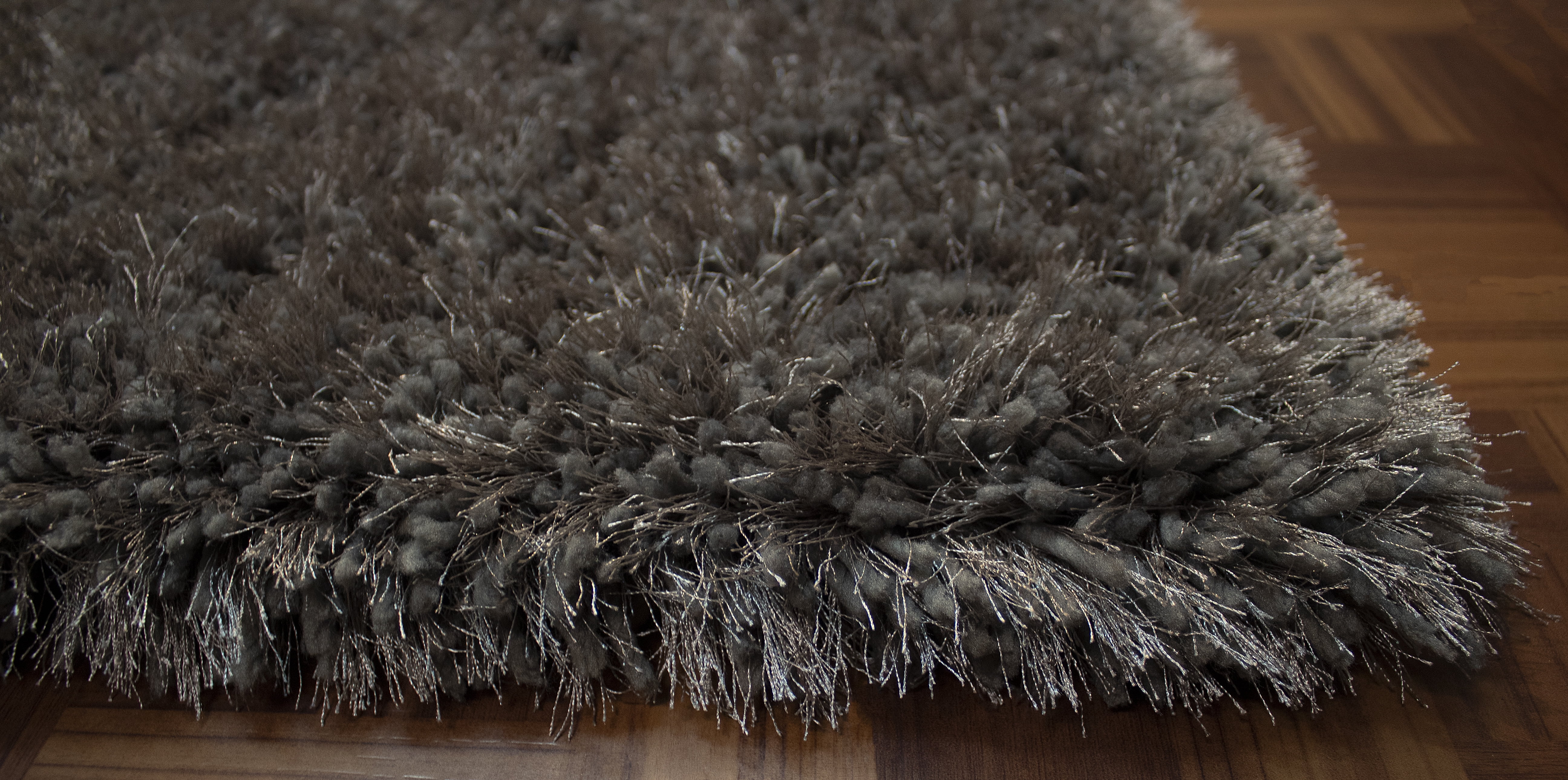 5x7 Feet Dark Gray Dark Grey Color Solid Plush Shag Shaggy Fluffy Fuzzy ...