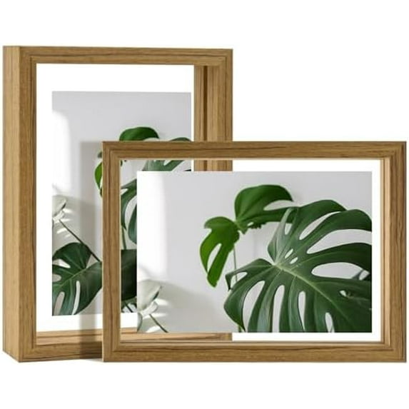 5x7 Floating Frames Set of 2, Double Plexiglass Picture Frame, Made of ...