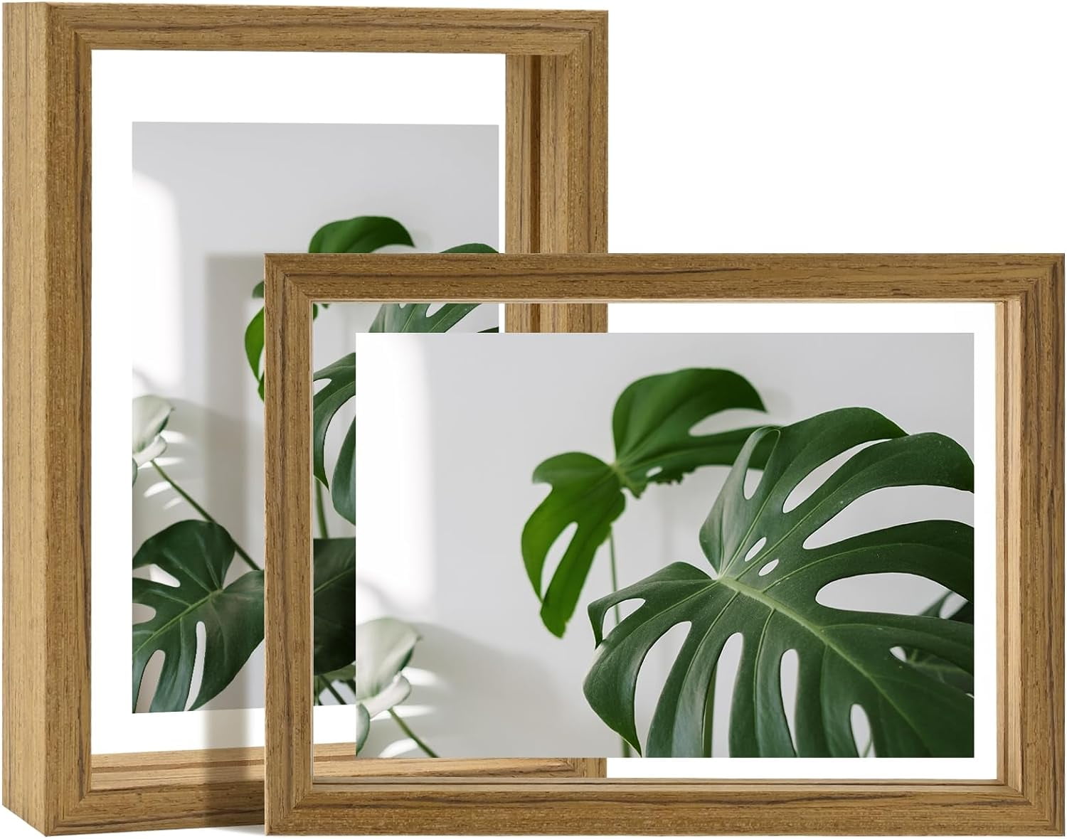 5x7 Floating Frames Set of 2, Double Plexiglass Picture Frame, Made of ...