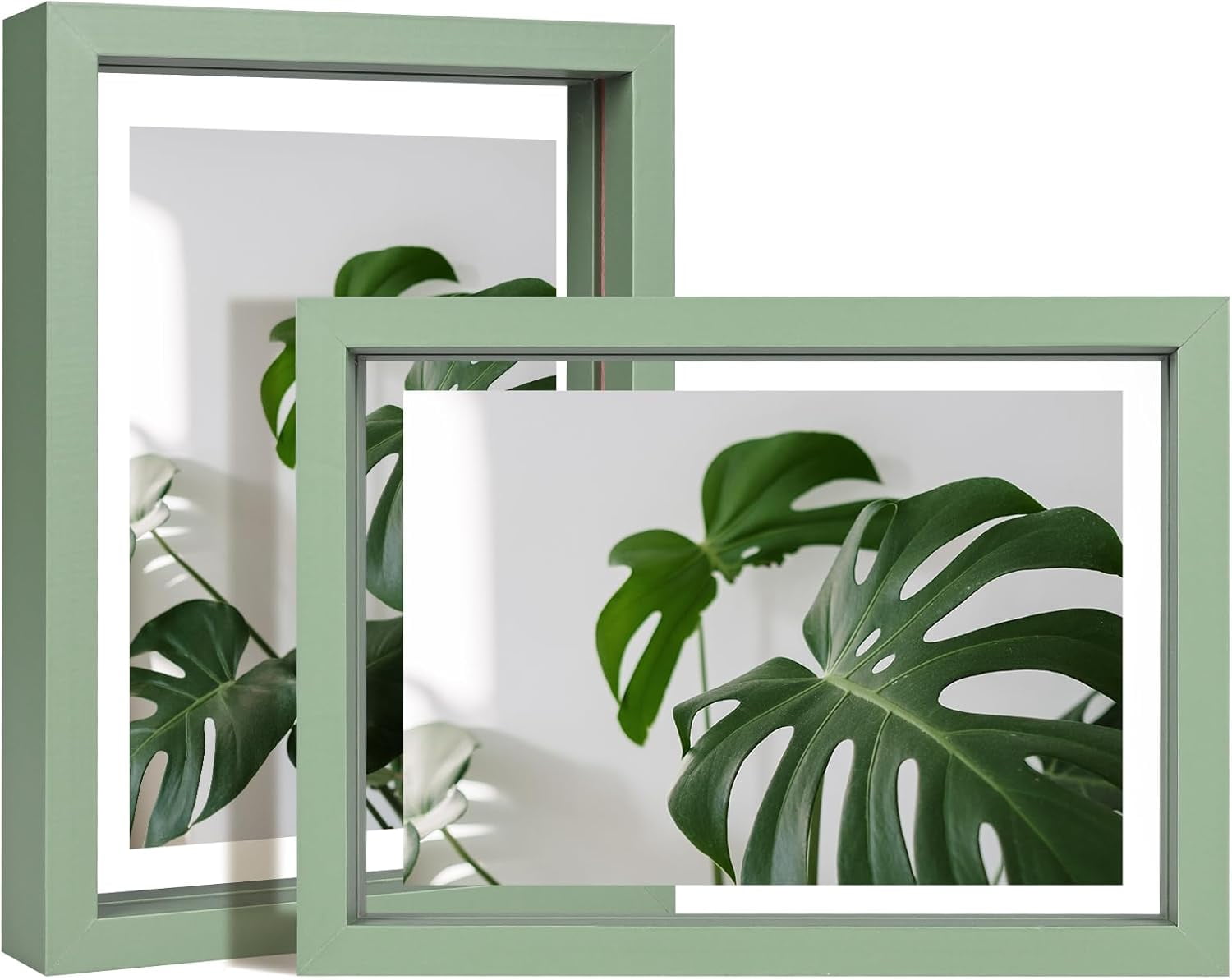 5x7 Floating Frames Set of 2, Double Plexiglass Picture Frame, Made of ...