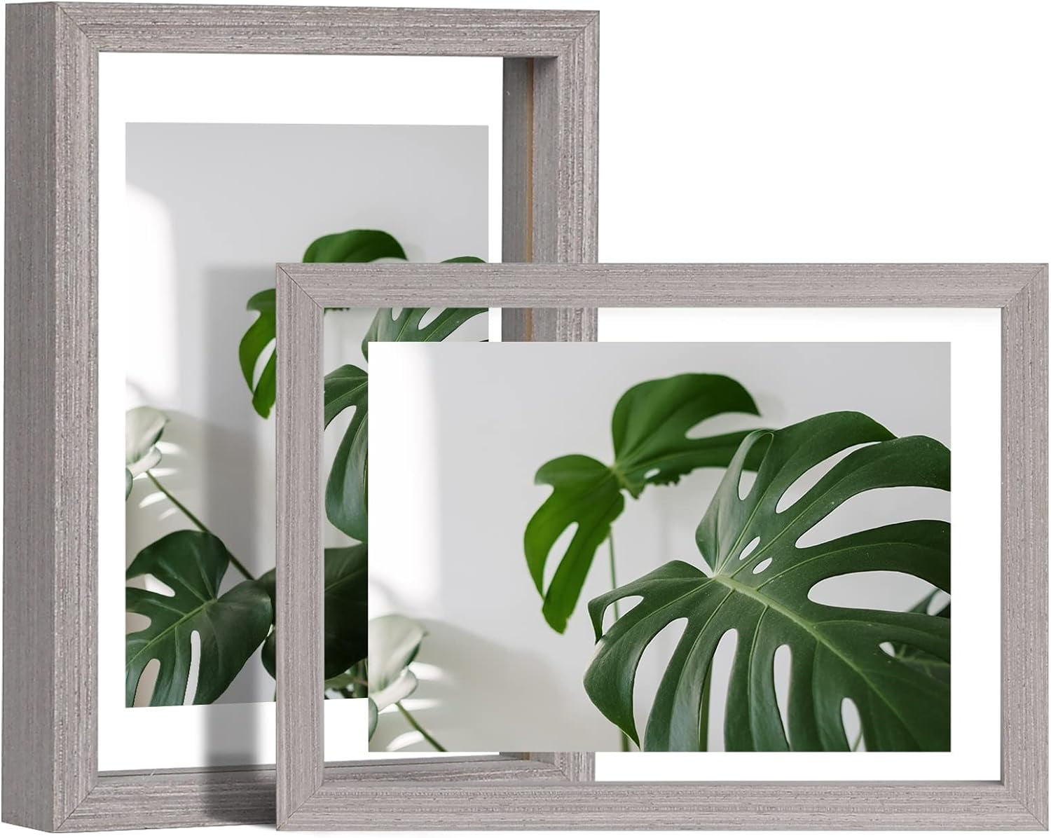5x7 Floating Frames Set of 2, Double Plexiglass Picture Frame, Made of ...