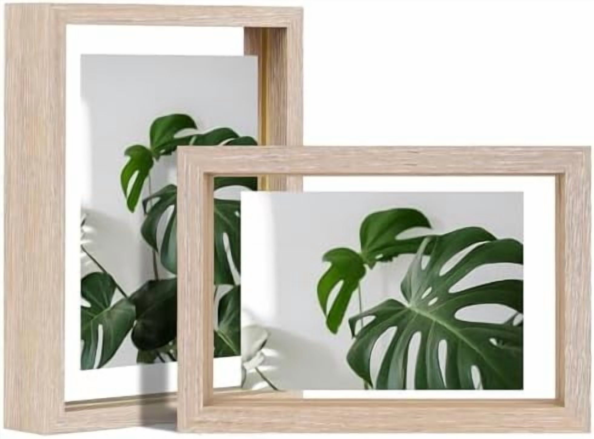 5x7 Floating Frames Set of 2, Double Plexiglass Picture Frame, Made of ...