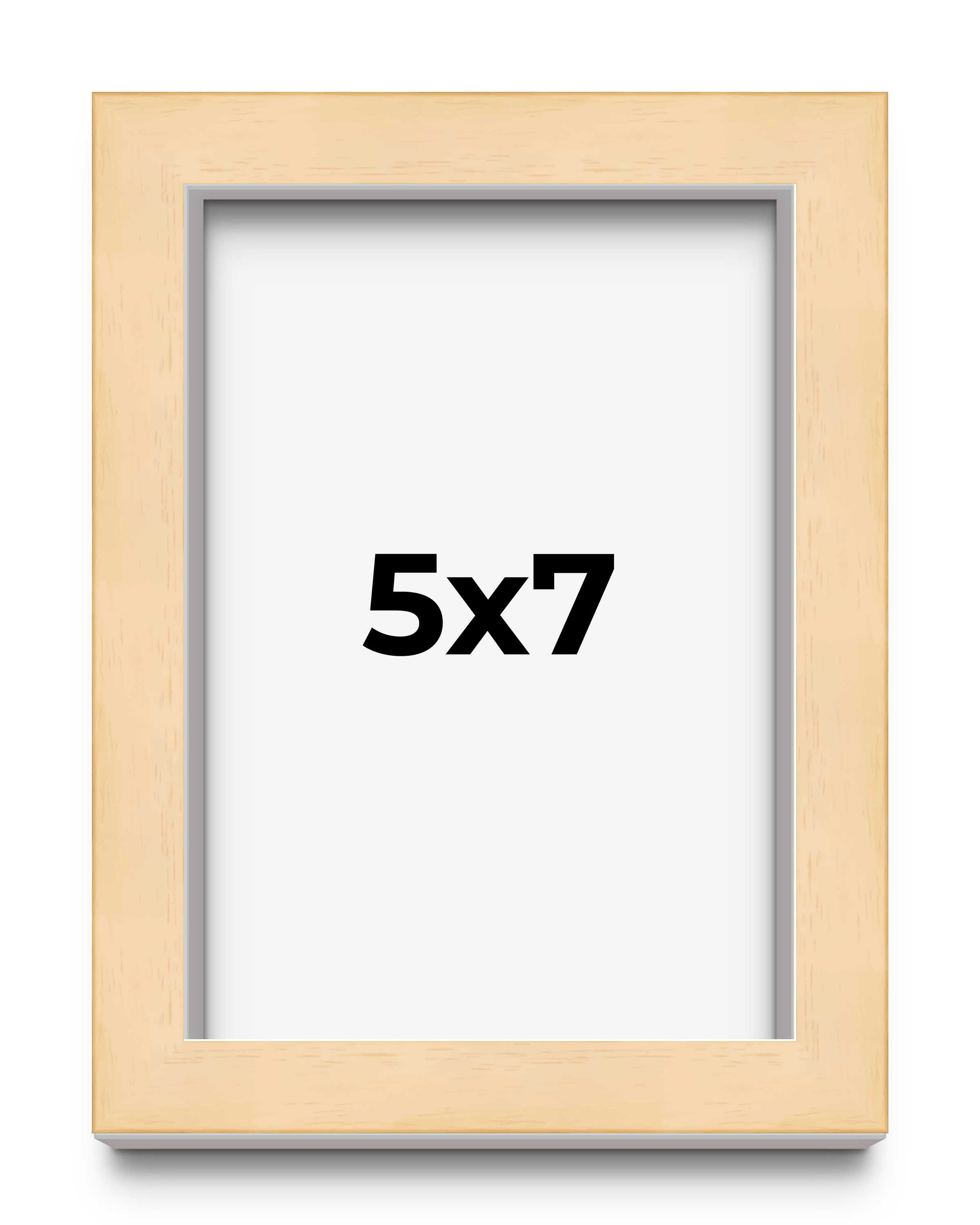 5x7 Frame Natural Wood Picture Frame | 0.75 Inch Moulding Width | with ...