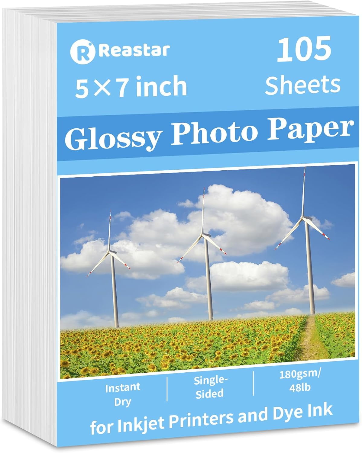 5x7 Glossy , 105 Sheets Picture Paper for Inkjet Printer, Instant Dry ...