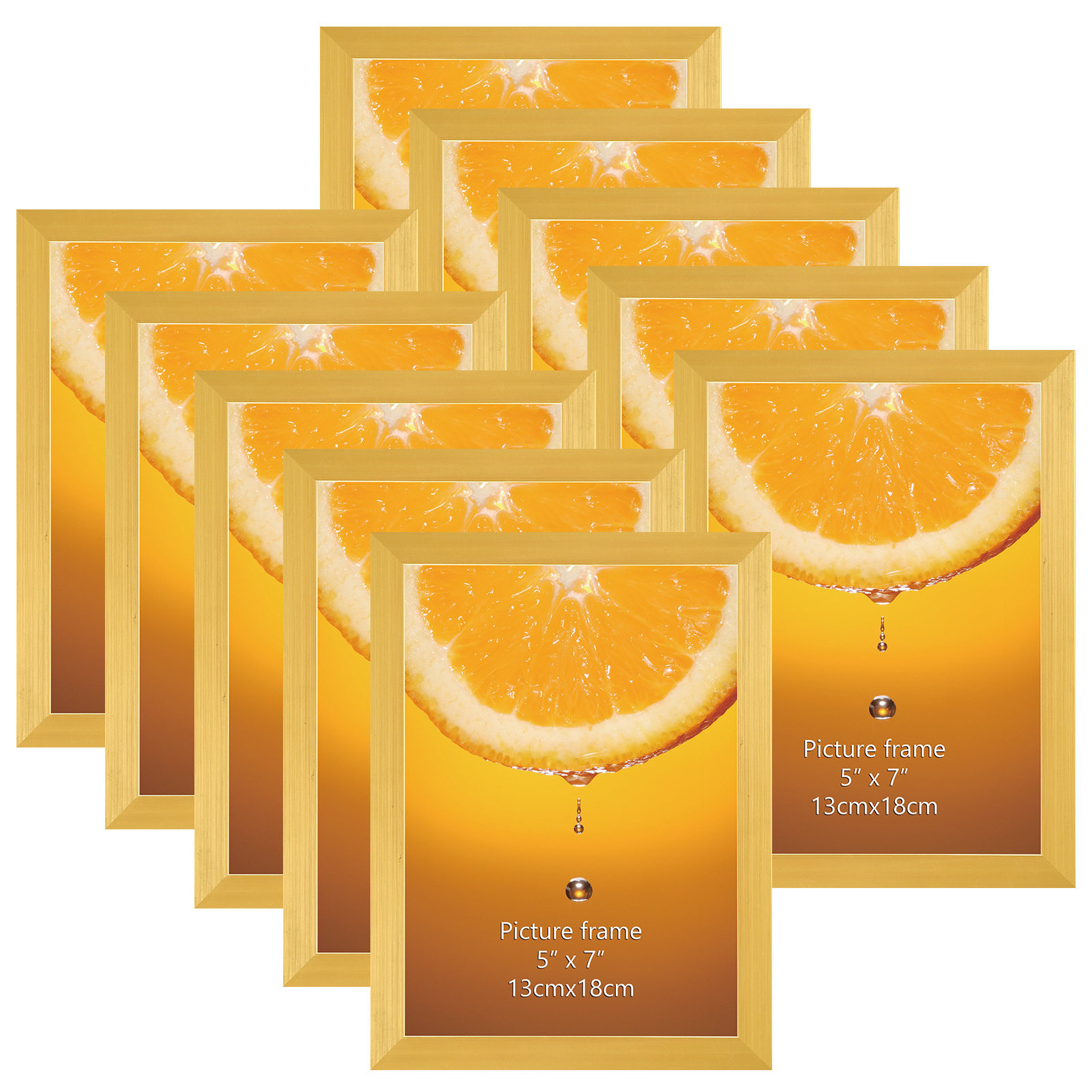 18 Piece Classic Gold Family Photo Frame Set 6x4 inch Wall Gallery ...