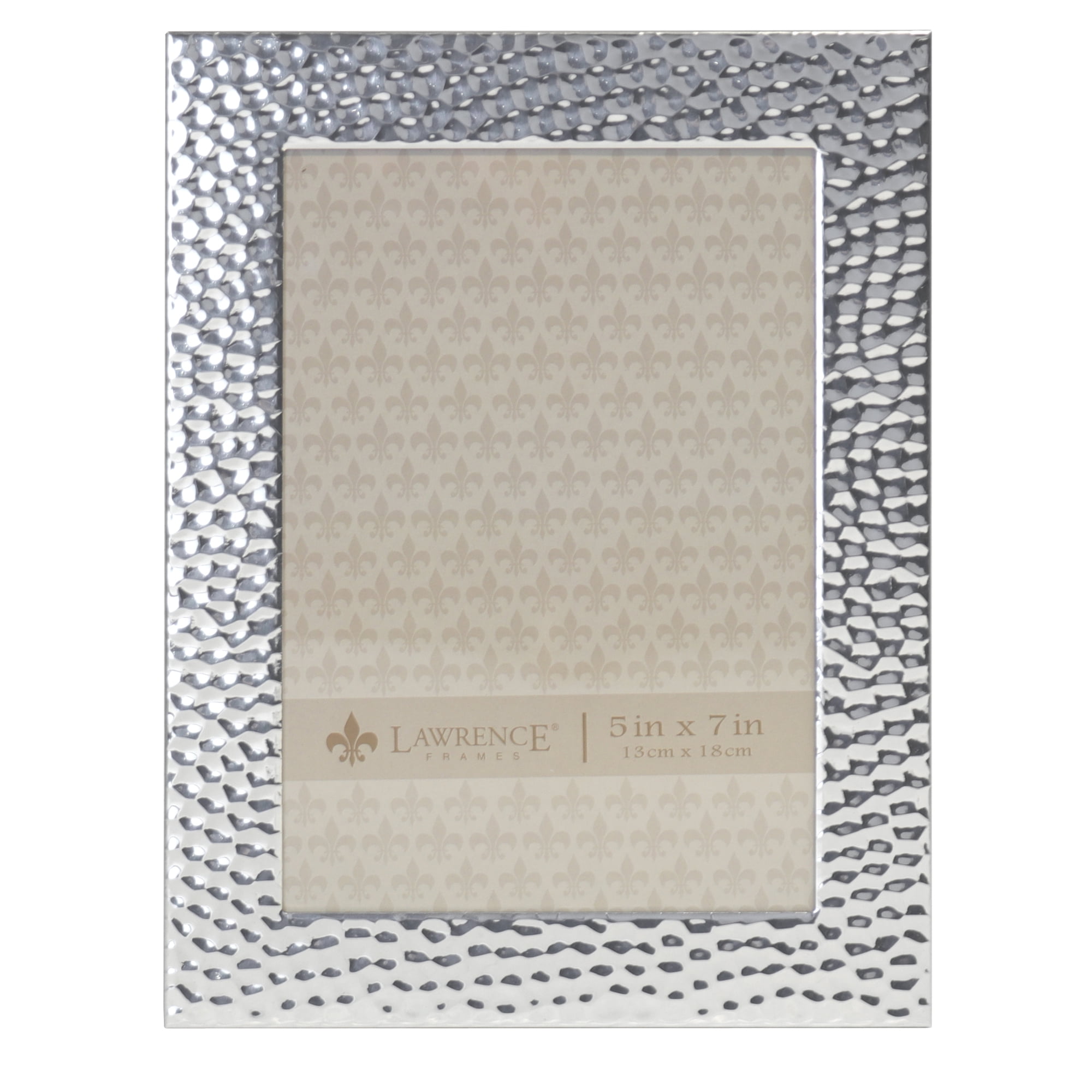5x7 Hammered Metal Frame - Silver - Walmart.com