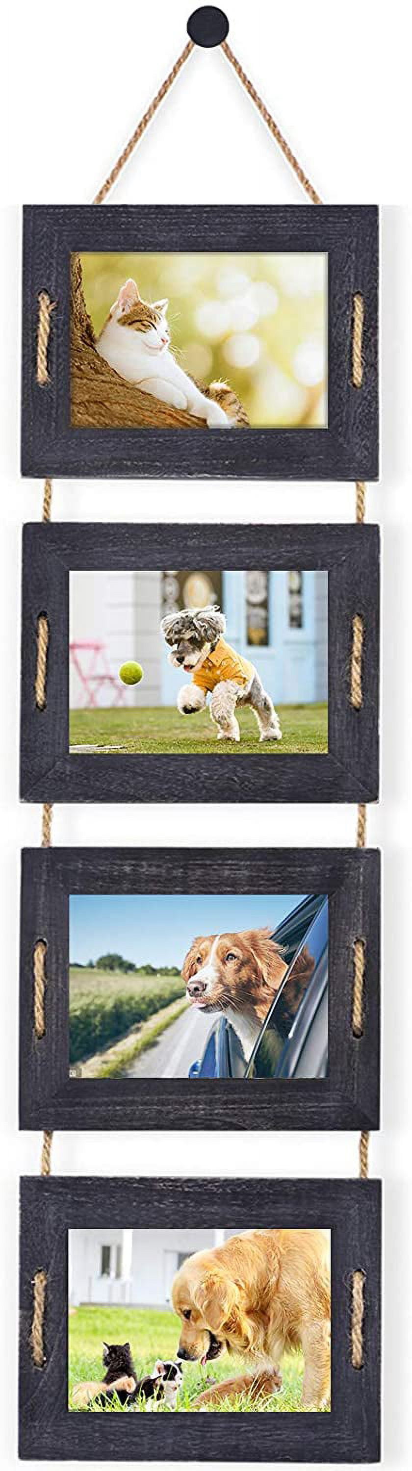 5x7 Hanging Picture Frames Collage Wall Decor, 4-Opening, 3.5x5 With ...