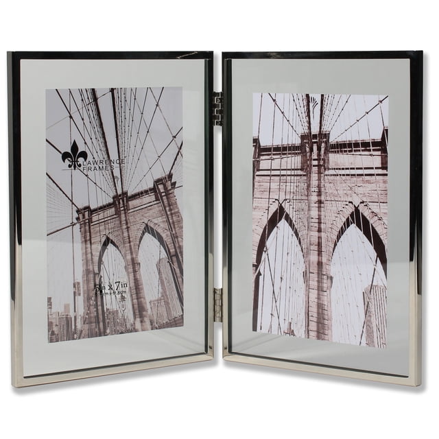 5x7 Hinged Double Harland Silver Metal Float Frame - Walmart.com