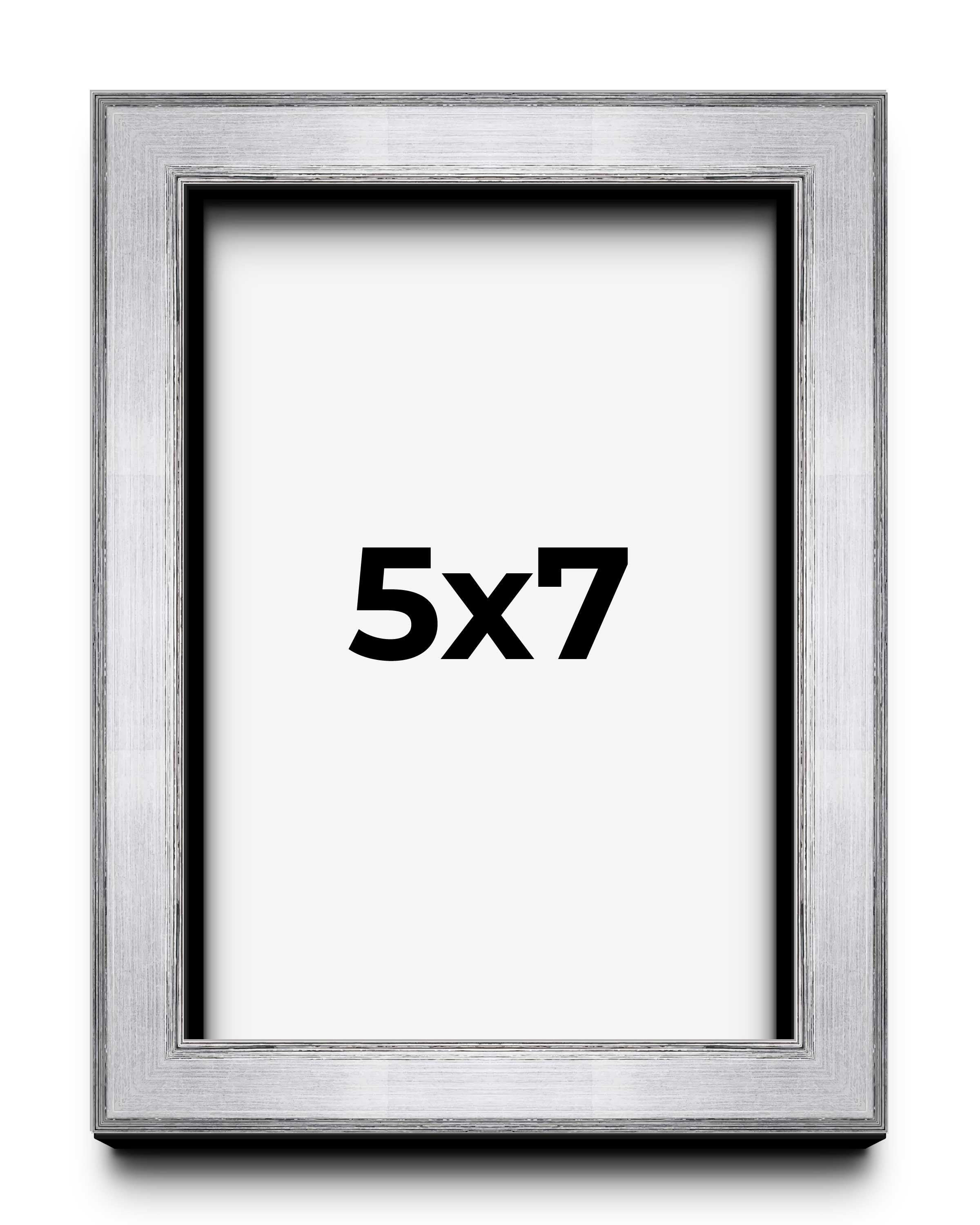 5x7 IN Shadow Box Frame Silver | 1.375 Inches Deep Real Wood ...