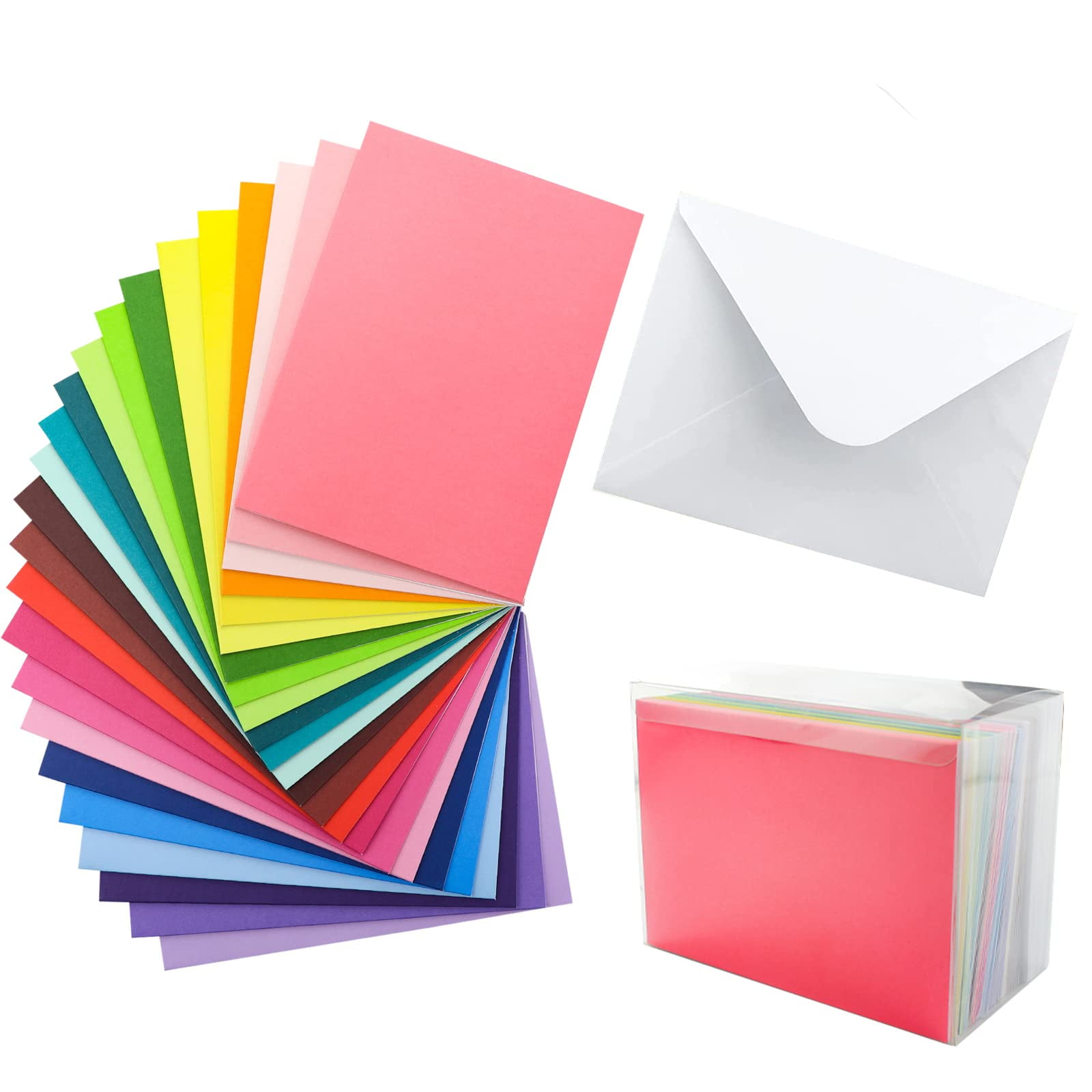 5x7 Inch Blank Folded Greeting Note Cards and Envelopes, 60 Pack ...